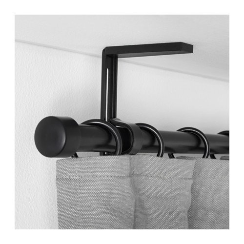 Ikea Curtain Rod Holder Bracket Black (Pair) Betydlig Adjustable