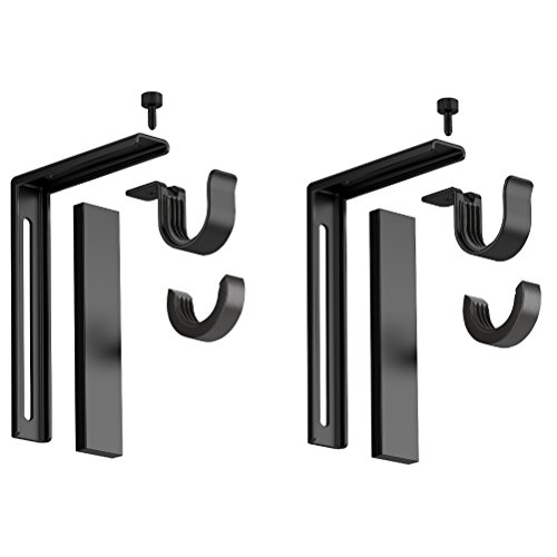 Ikea Curtain Rod Holder Bracket Black (Pair) Betydlig Adjustable