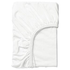 ikea len fitted baby crib sheet, 28″ x 63″, white