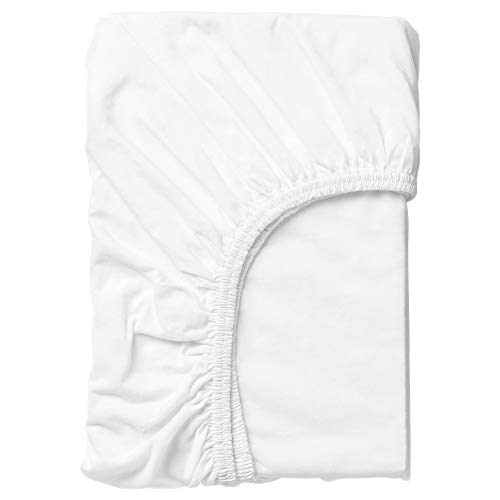 Ikea Len Fitted Baby Crib Sheet, 28" x 63", White