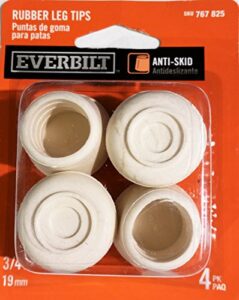 off-white rubber 3/4 in. leg tips (4-pack)