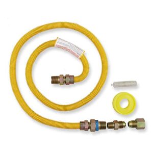 everbilt 1/2 in od x 60 in l gas dryer connector kit rated up to 53,200 btus 1004061233