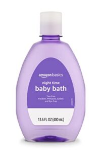 amazon basics night-time baby bath, 13.6 fluid ounce, 1-pack (previously solimo)