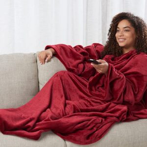 Sharper Image Heated Wearable Blanket - Burgundy