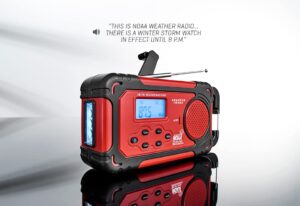 sharper image emergency solar hand crank radio