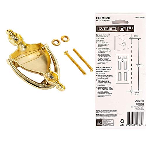 Everbilt 6-5/16 Inches Bright Brass Door Knocker