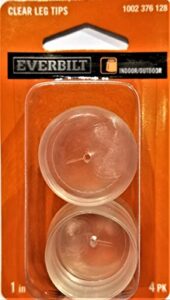 everbilt clear 1 inch leg tips, 4-pack