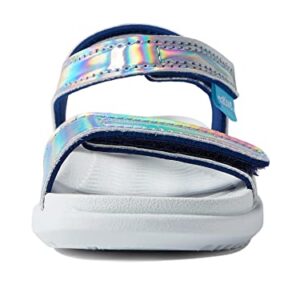 Native Shoes Kids Charley Hologram (Toddler) Flat Sandals for Kids - Metallic Synthetic Upper, Man Made Outsole, and Round Toe 7 Toddler M