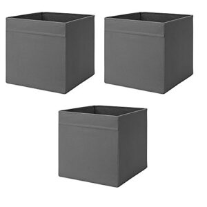 ikea drona box (dark gray, 3 pack (l:15″ x w:13″ x h:13″))