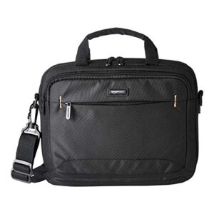 amazon basics 11.6-inch laptop and ipad tablet shoulder bag carrying case, black