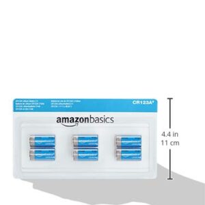 Amazon Basics 6-Pack Lithium CR123a 3 Volt Battery, 10-Year Shelf Life