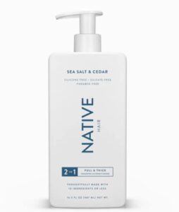 native sea salt & cedar 2-in-1 shampoo and conditioner, full & thick |sulfate free, paraben free, dye free, with naturally derived clean ingredients| 16.5 oz