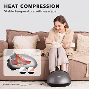 Breo Foot Massager Machine with Heat, Shiatsu Deep Tissue Kneading, Rolling Massage for Relax, Fits Feet Up to Men Size 12