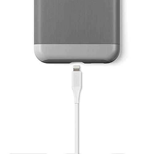 Amazon Basics USB-C to Lightning Cable, MFi Certified Charging Cord for Apple iPhone 14 13 12 11 X Xs Pro, Pro Max, Plus, iPad, 10,000 Bend Lifespan - White, 6-Ft