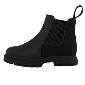 Native Shoes Kids Kensington Treklite Unisex Booties for Toddlers & Little Kids - Vegan, All-weather Rounder, Waterproof Chelsea-Style Shoes - Jiffy Black 10 Toddler M