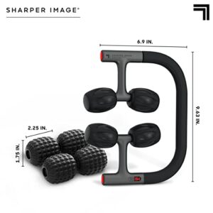 Sharper Image Flex Roller, Modular Massager with 8 Attachments, Compact Design, Silicone and Foam Rollers for Deep Tissue Massage, Workout Recovery, and Pain Relief