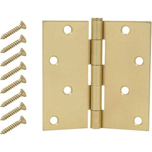 everbilt 4 in. satin brass square corner door hinge