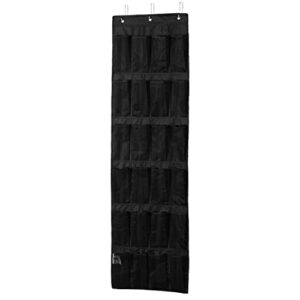 amazon basics over the door organizer with 24 pockets – black