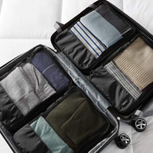 Amazon Basics 4 Piece Packing Travel Organizer Cubes Set - Medium, Black