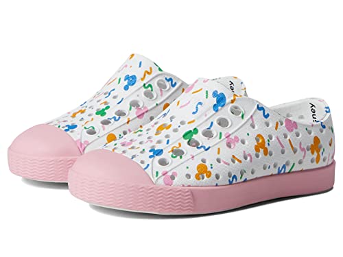 Native Shoes Jefferson Disney Print (Toddler) Shell White/Princess Pink/Pastel Rad Confetti 10 Toddler M