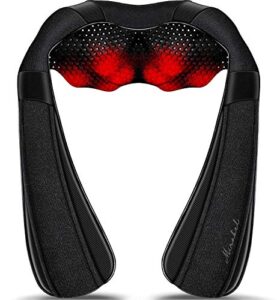 mirakel neck massager, shiatsu back neck massager with heat, electric back massager, neck massager pillow for neck, back, shoulder, foot, leg, muscle pain relief, shoulder massager – graduation gifts