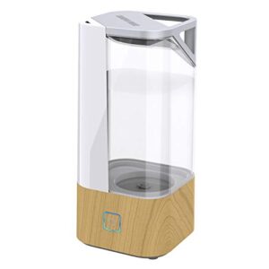 sharper image uhs1-si ultrasonic cool mist humidifier, 1 gallon, 2 settings, auto shut-off, illuminated touch control, low water indicator, easy fill tank, 1.0 gallon, ash woodgrain