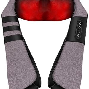 Massagers for Neck and Back Pain Relief,Great Gifts for Women/Men/Dad/Mom Birthday,Shiatsu Shoulder Foot Massager with Heat,Deep Tissue Massage Pillow for Body Muscle Kneading