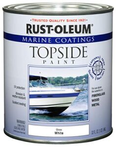 rust-oleum 206999 marine topside enamel paint, gloss white, 1-quart