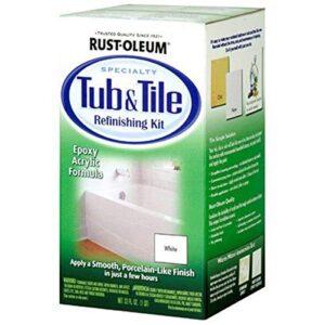 rust-oleum 7860519 acrylic tub and tile refinishing 2-part kit, white, 32 fl oz (pack of 1)