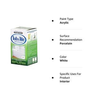 RUST-OLEUM 7860519 Acrylic Tub and Tile Refinishing 2-Part Kit, White 2 Pack