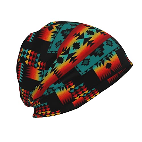 Native American Winter Knit Hats for Men Women Indian Hat Soft Warm Unisex Skull Cap Knit Beanie