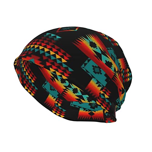 Native American Winter Knit Hats for Men Women Indian Hat Soft Warm Unisex Skull Cap Knit Beanie