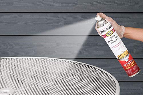 Rust-Oleum 334133 Stops Rust Turbo Spray Paint, 24 oz, Gloss White