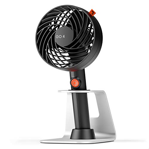 Sharper Image GO 4C Rechargeable Handheld Personal Fan with Charging Dock