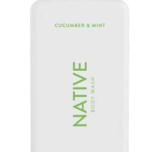 Native Body Wash for Women, Men | Sulfate Free, Paraben Free, Dye Free, with Naturally Derived Clean Ingredients, 36 oz bottle with pump - Pack of 1 (Cucumber & Mint)