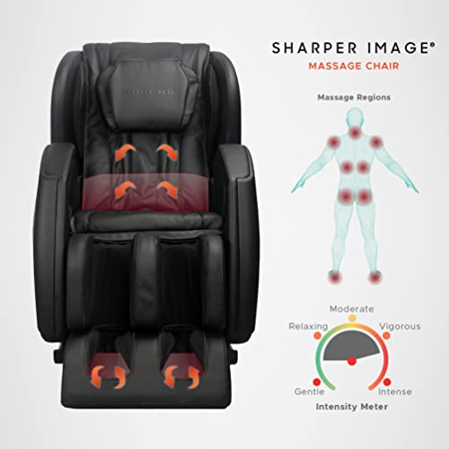 Sharper Image Revival Massage Chair, Featuring Zero-Gravity Recliner, Lumbar Heat, and 4-Node Massage Robot, Tapping, Kneading, Roller Massaging Techniques