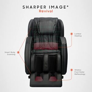 Sharper Image Revival Massage Chair, Featuring Zero-Gravity Recliner, Lumbar Heat, and 4-Node Massage Robot, Tapping, Kneading, Roller Massaging Techniques