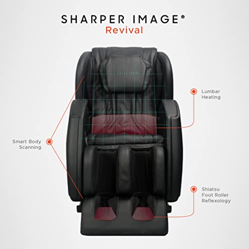 Sharper Image Revival Massage Chair, Featuring Zero-Gravity Recliner, Lumbar Heat, and 4-Node Massage Robot, Tapping, Kneading, Roller Massaging Techniques