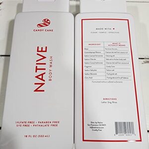 Native Body Wash - Candy Cane 18 FL OZ