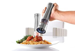 sharper image illuminating electric salt and pepper mill set