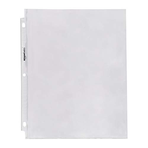 Amazon Basics Clear Sheet Protector for 3 Ring Binder, 8.5" x 11" - 500-Pack