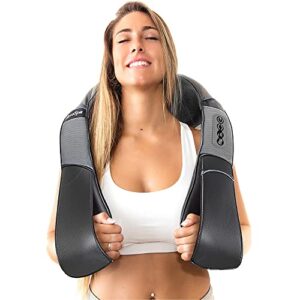 invospa shiatsu back shoulder and neck massager with heat – deep tissue kneading pillow massage – back massager, shoulder massager, electric full body massager gift – massagers for neck and back