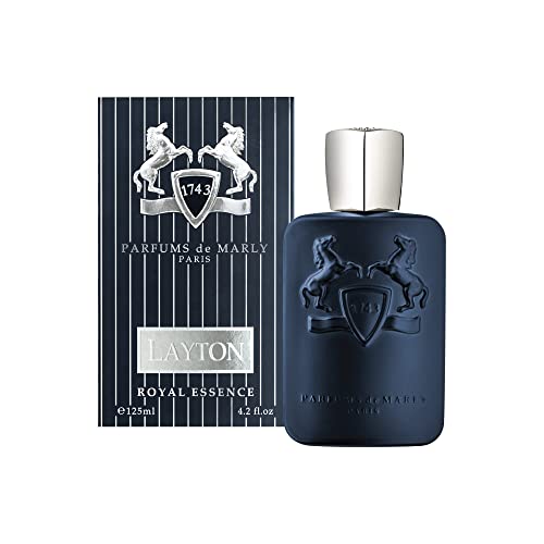 PARFUMS de MARLY - Layton - 4.2 Fl Oz - Eau De Parfum for Men - Top Notes Apple, Bergamot, Lavender - Heart Notes Jasmine, Violet, Geranium - Base Notes Vanilla, Pepper, Guiac Wood - 125ml