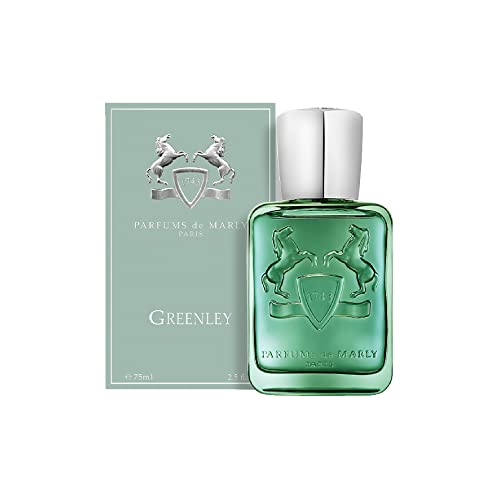 PARFUMS de MARLY - Greenley - 2.5 Fl Oz - Eau De Parfum for Men - Top Notes Sicilian Bergamot, Mandarin, Green Apple, Cashmere Wood - Heart Notes Cedarwood, Petitgrain, Violet, Pomarose - 75ml