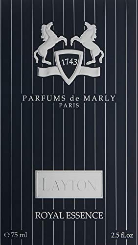 PARFUMS de MARLY - Layton - 2.5 Fl Oz - Eau De Parfum for Men - Top Notes Apple, Bergamot, Lavender - Heart Notes Jasmine, Violet, Geranium - Base Notes Vanilla, Pepper, Guiac Wood, Pacychoouli - 75ml