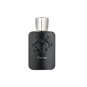 parfums de marly – carlisle – 4.2 fl oz – eau de parfum for men – top notes green apple, nutmeg, saffron – heart notes tonka bean, rose, osmanthus, davana – base notes vanilla, patchouli – 125ml