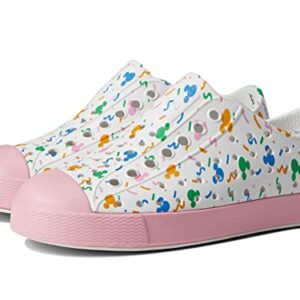 Native Shoes Jefferson Disney Print (Little Kid) Shell White/Princess Pink/Pastel Rad Confetti 13 Little Kid M