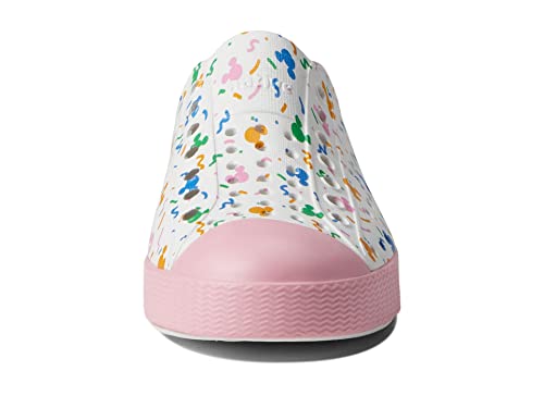 Native Shoes Jefferson Disney Print (Little Kid) Shell White/Princess Pink/Pastel Rad Confetti 13 Little Kid M