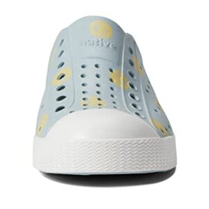 Native Shoes Girl's Jefferson Print (Little Kid/Big Kid) Skip Blue/Shell White/Gone Bananas Scribble Dots 11 Little Kid M