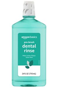 amazon basics pre-brush dental rinse, green mint, 24 fluid ounces, 1-pack (previously solimo)